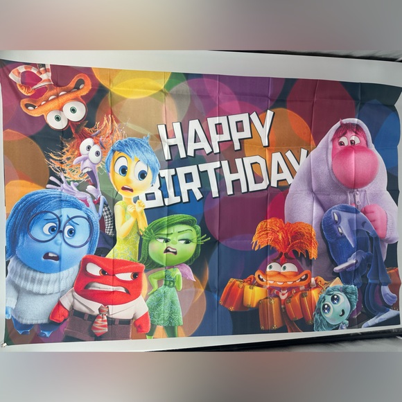 Party Supplies | Inside Out Happy Birthday Backdrop Banner 5x3ft | Poshmark